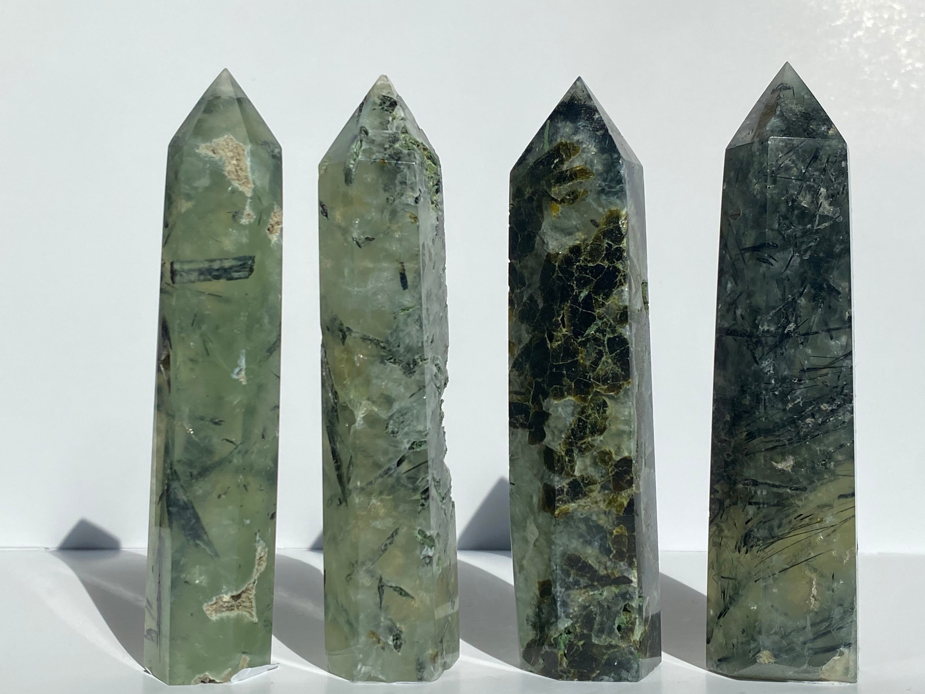 Green Rutile Quartz Tower Prehnite Tower Polished Prehnite - Etsy UK