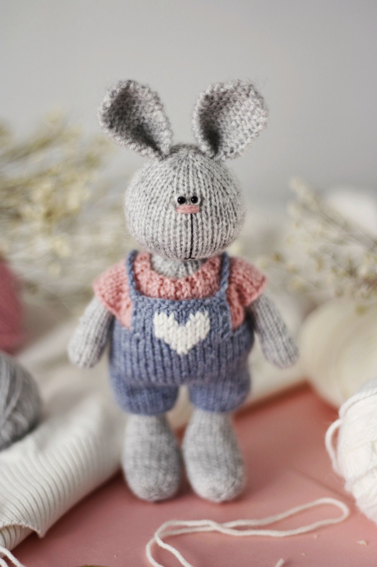 Knitted bunny pattern knitted pattern cute toy patternbunny | Etsy