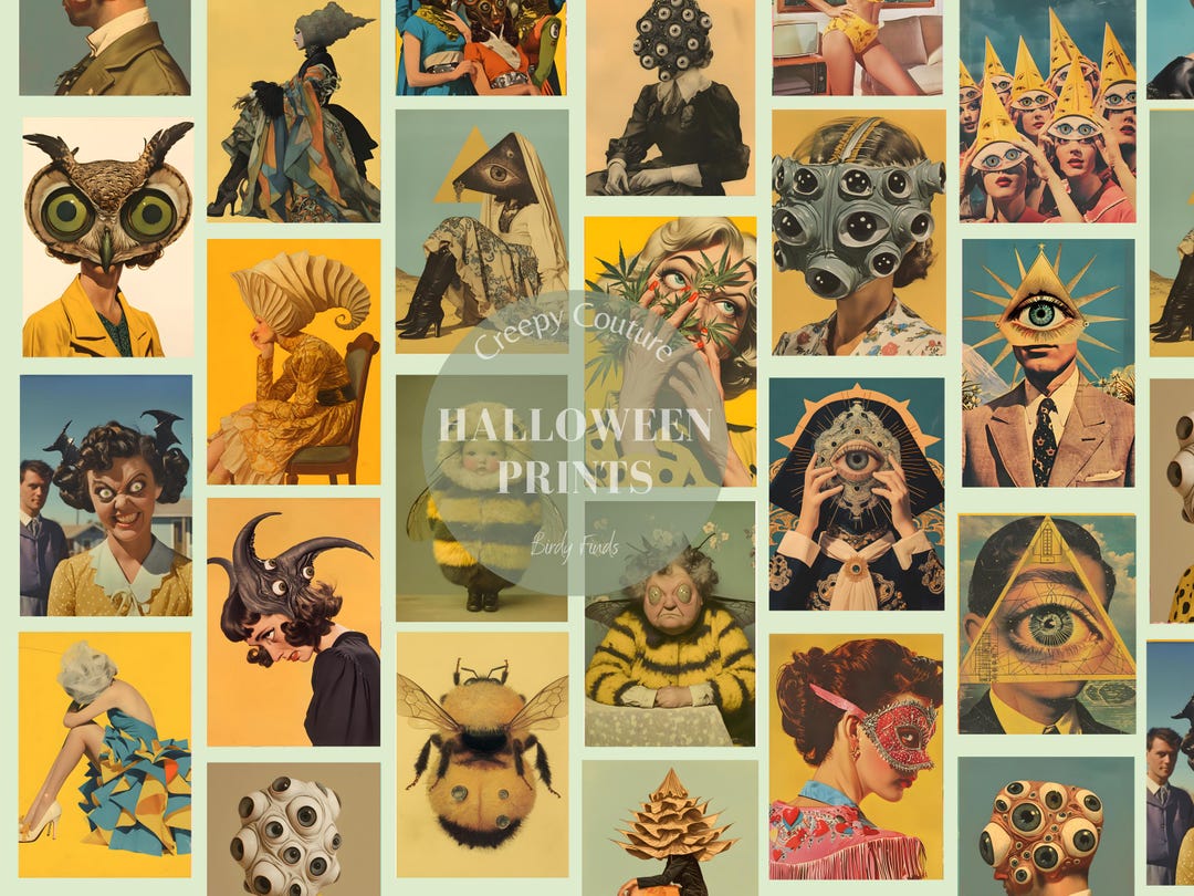 20+ Creepy: Elegant Halloween Printable Art Collection Chillingly Chic ...