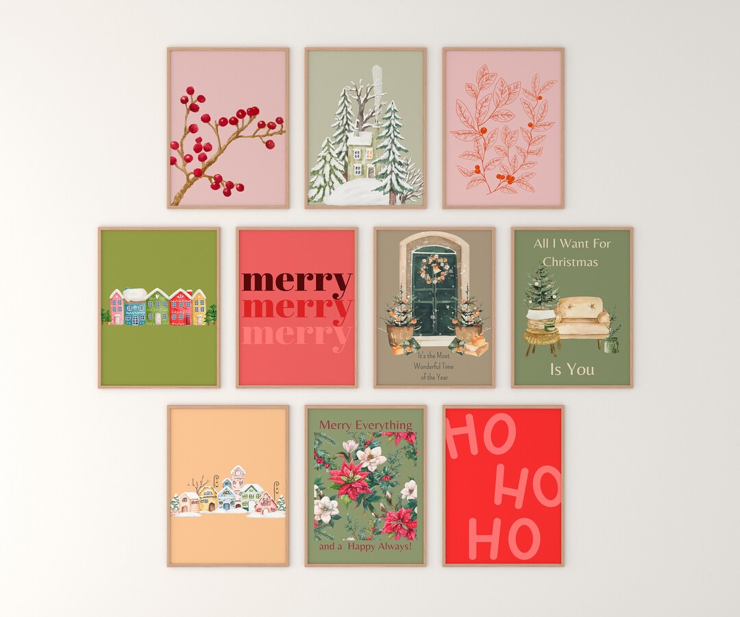 Set of 200 Christmas Digital Art Downloads Original Holiday Designs ...