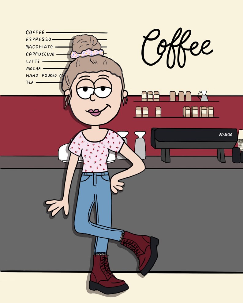 Custom Lizzie Cartoon 8x10 Print | Etsy