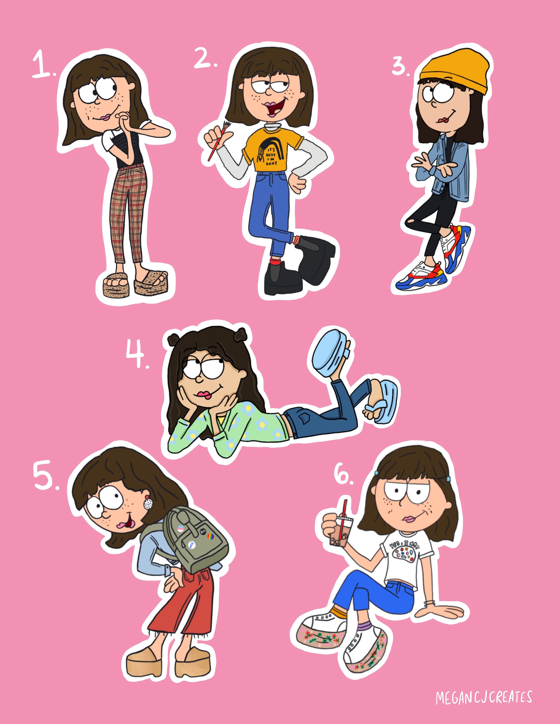 Custom Lizzie Cartoon 8x10 Print - Etsy Sweden