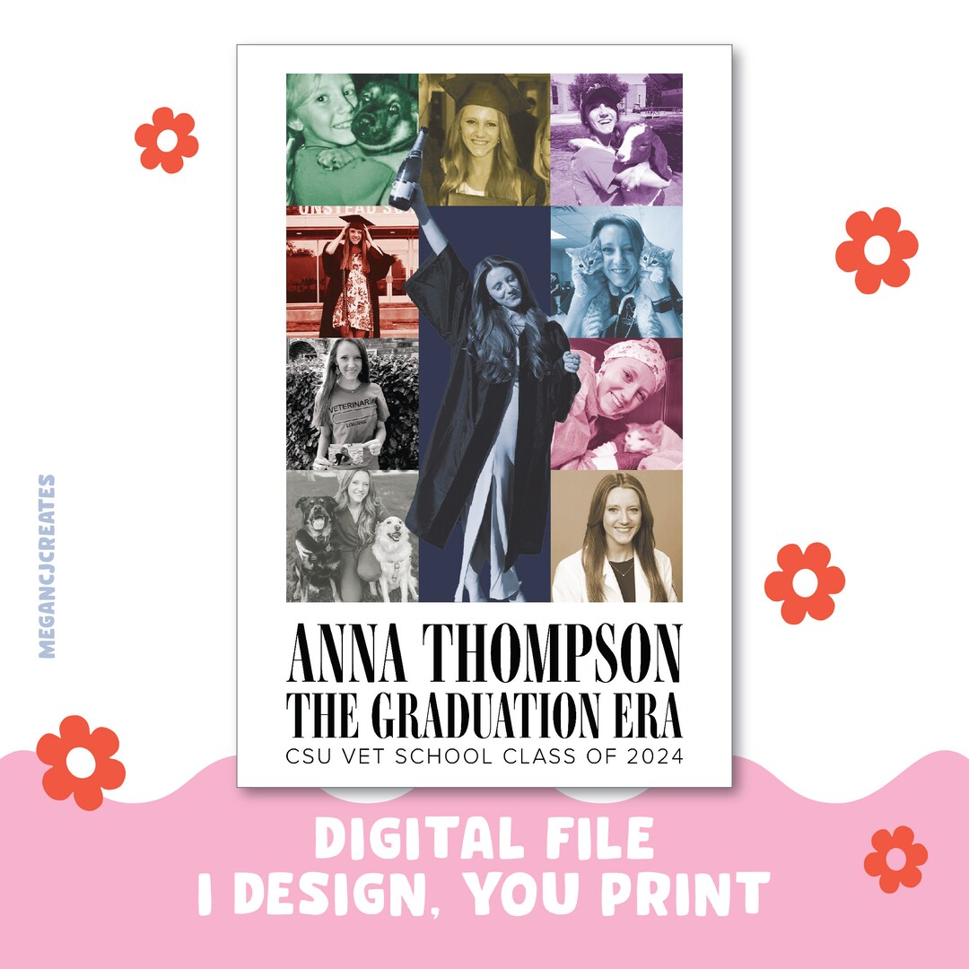 Custom Eras Tour Graduation Poster, Grad Sign, Class of 2025 ...