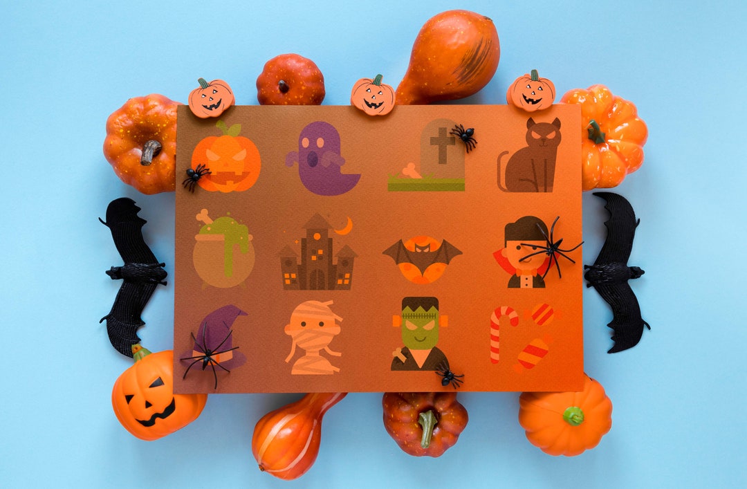 Halloween Ghost PNG Pumpkin Face Spider PNG Spider Web Vector ...