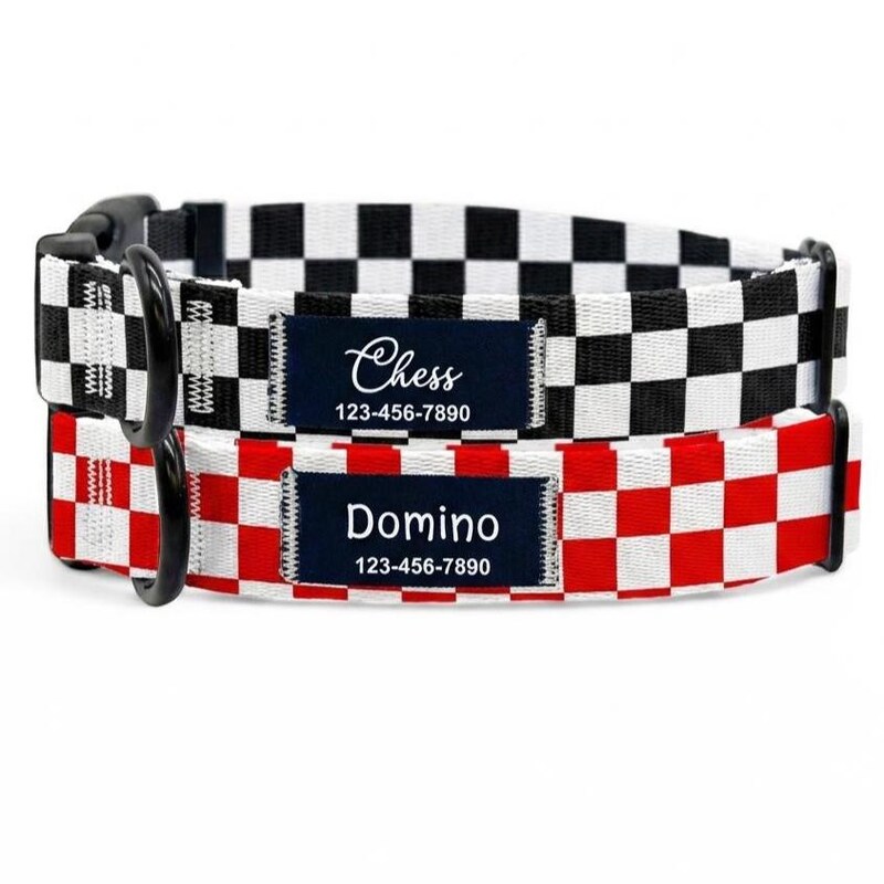 Red Modern Dog Collars - Etsy