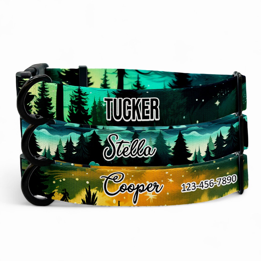 Personalized Nylon Dog Collar - Custom Name & Phone Directly Printed ...
