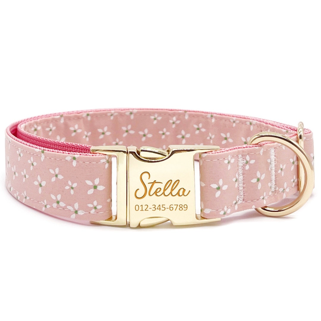 Personalized Dog Collar Custom Name, Metal Hardware, Handmade, Collar ...