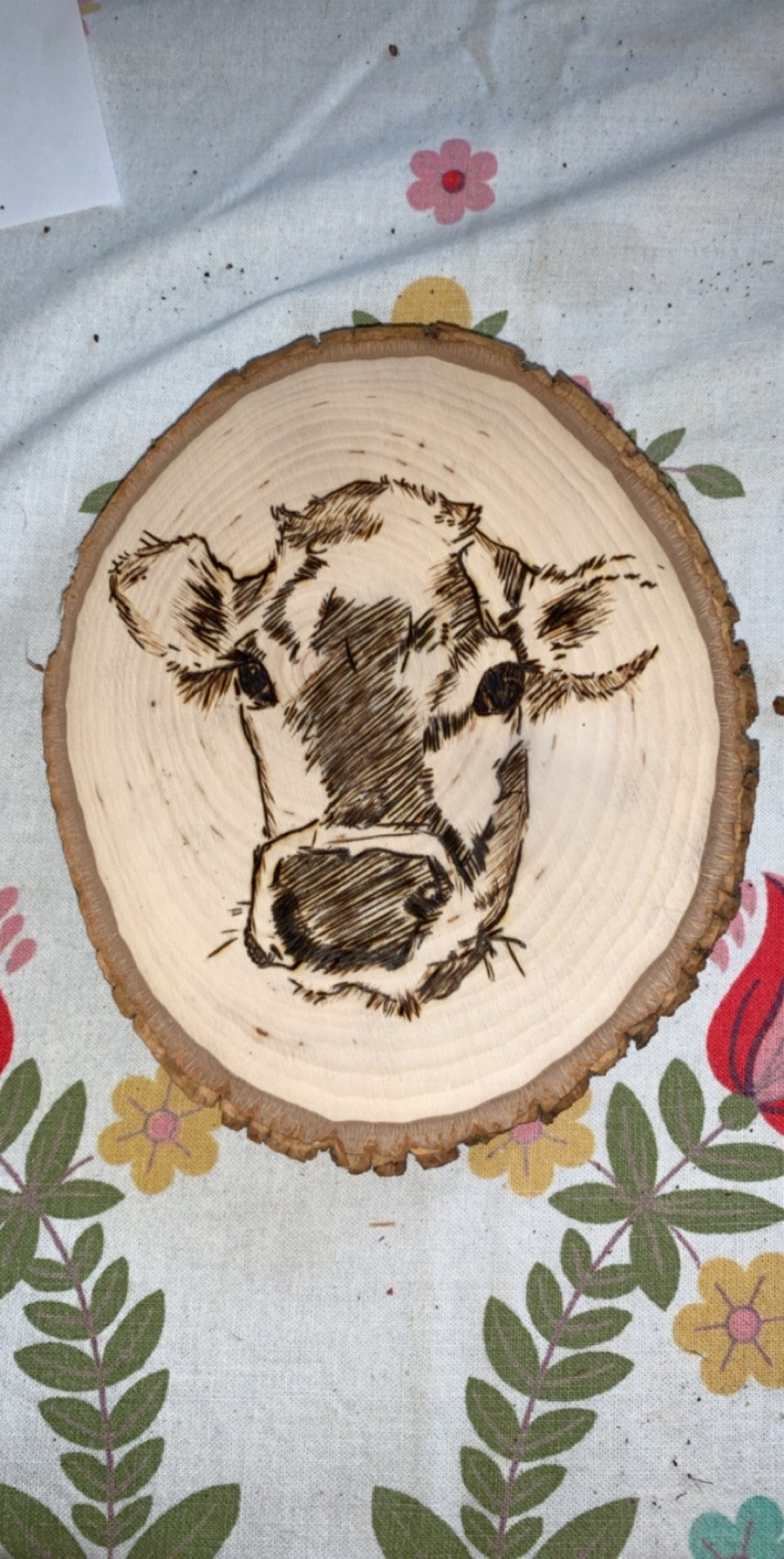 Hand Burned Cow - Etsy