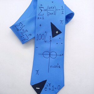 Maths Necktie, Geometry Tie, Algebra Gift, Mens Mathematics Ties, Maths ...