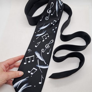 Musical Silk Tie, Hand Painted Music Note Necktie, Wedding Band Ties - Etsy