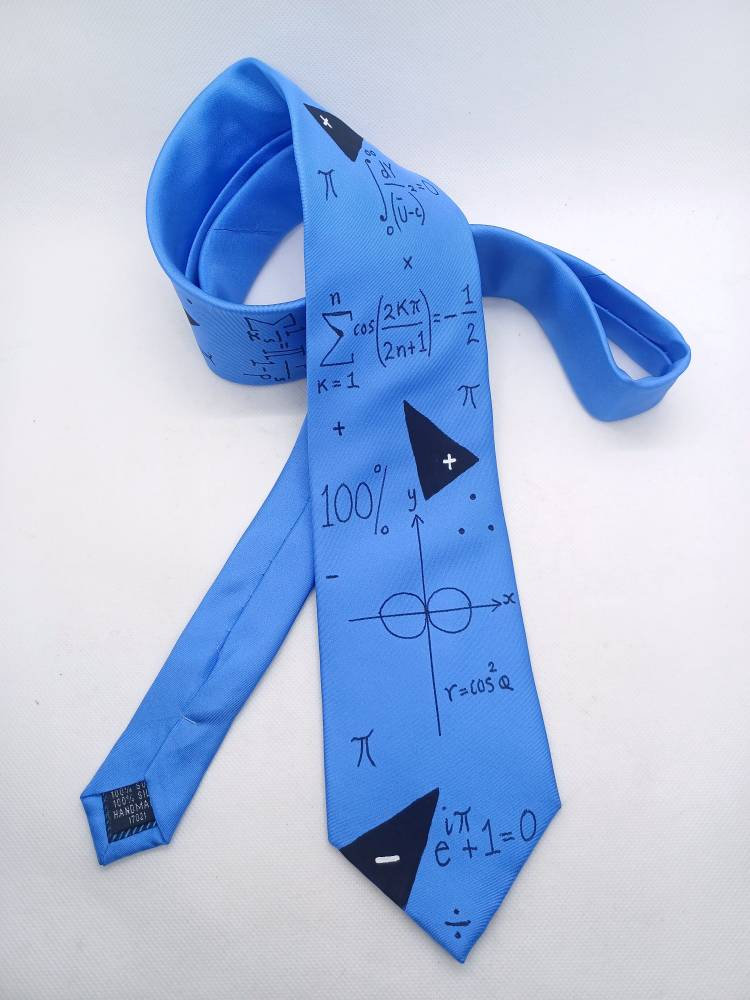 Maths Necktie, Geometry Tie, Algebra Gift, Mens Mathematics Ties, Maths ...