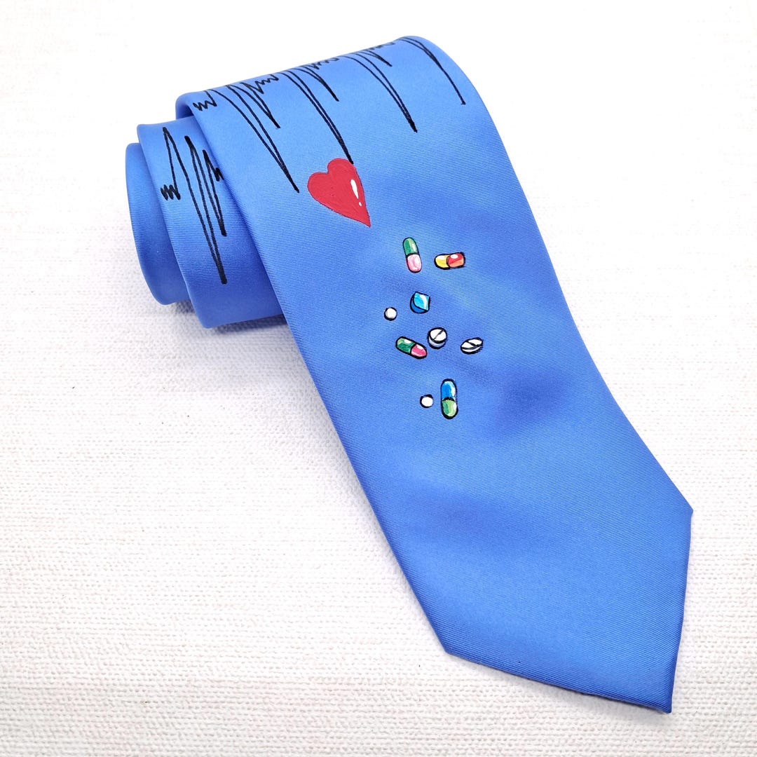 Medical Doctor Hand Painted Silk Tie, Silk Necktie - Etsy