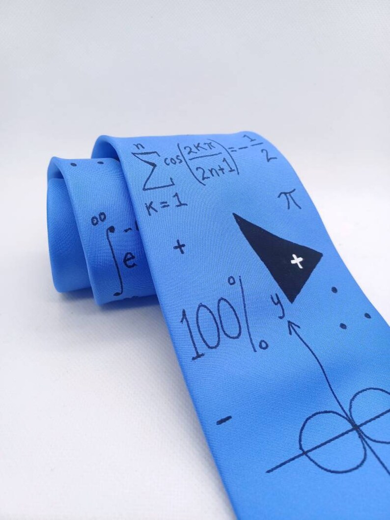 Maths Necktie, Geometry Tie, Algebra Gift, Mens Mathematics Ties, Maths ...