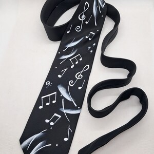 Musical Silk Tie, Hand Painted Music Note Necktie, Wedding Band Ties - Etsy