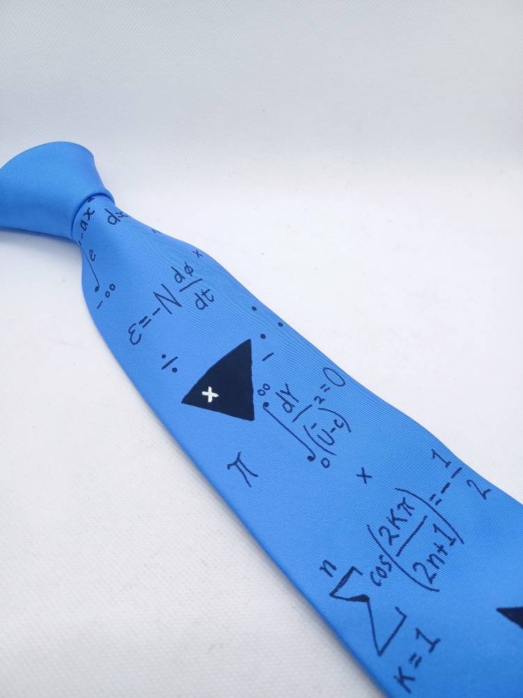 Maths Necktie, Geometry Tie, Algebra Gift, Mens Mathematics Ties, Maths ...