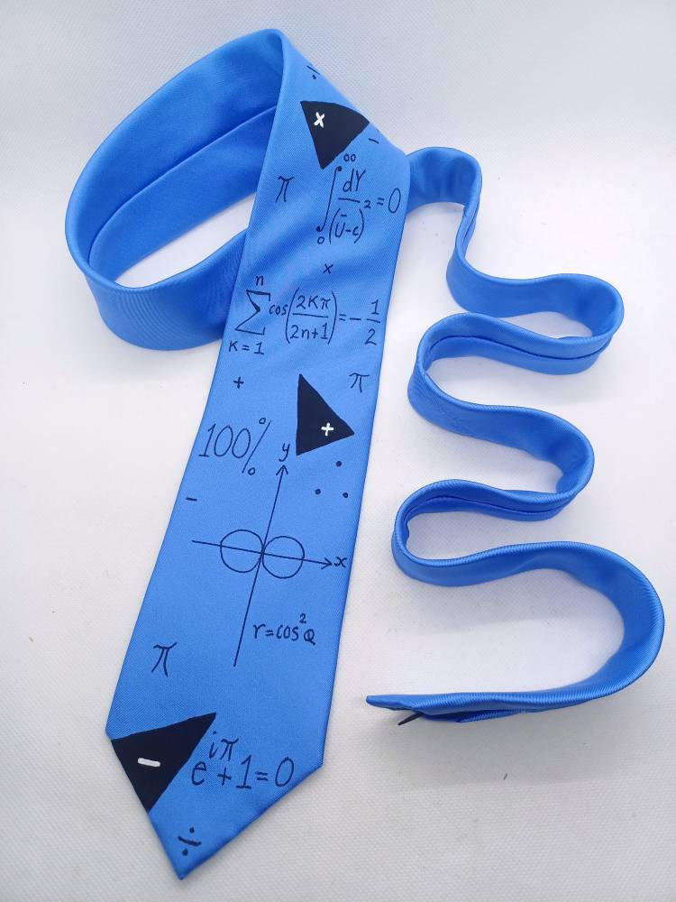 Maths Necktie, Geometry Tie, Algebra Gift, Mens Mathematics Ties, Maths ...