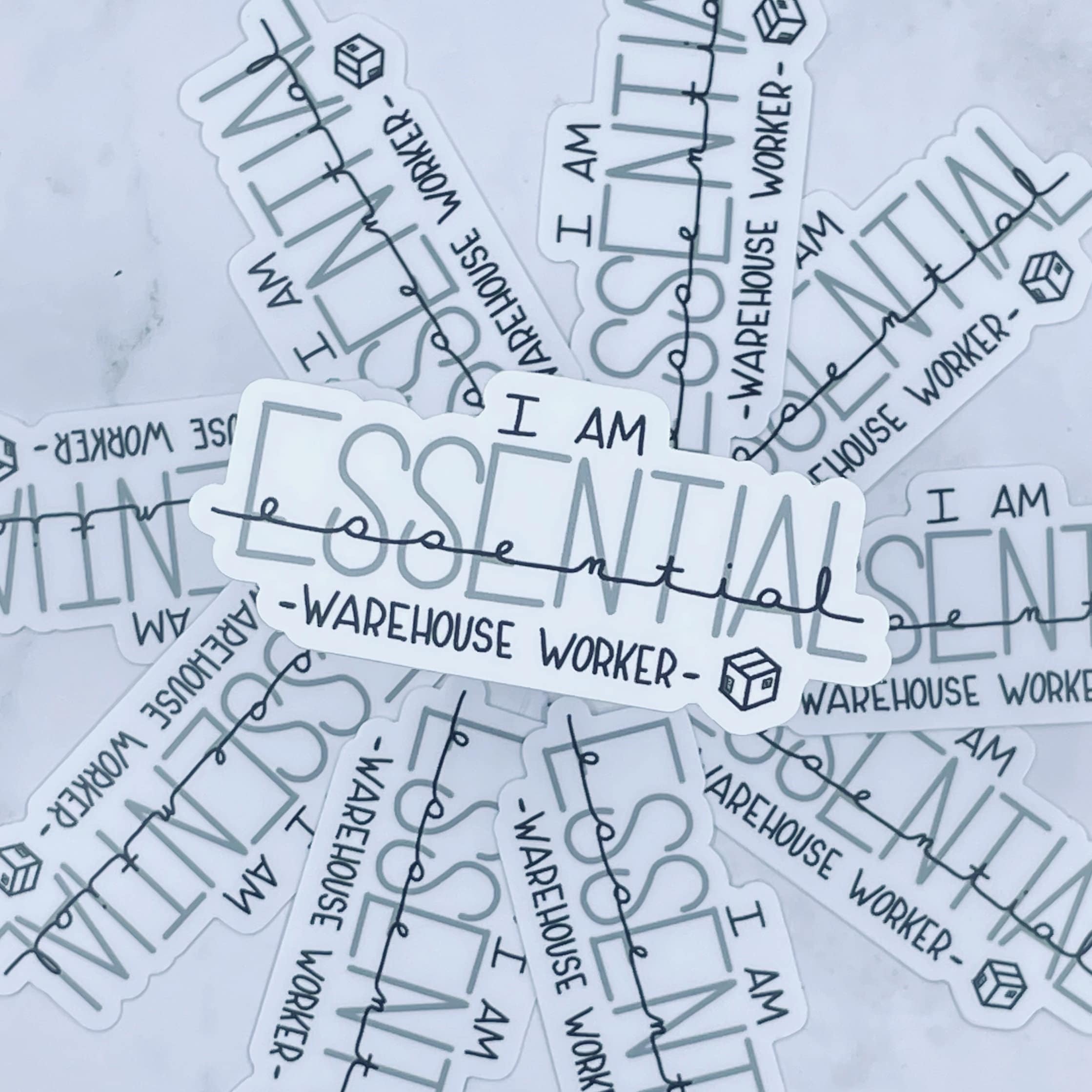 Essential Warehouse Worker Sticker, 3"x1" — A Calculated Mess