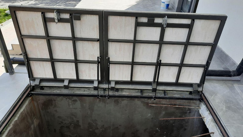 Long Double Door Hatch for Cellar Basement Cover Custom Floor Trapdoor ...