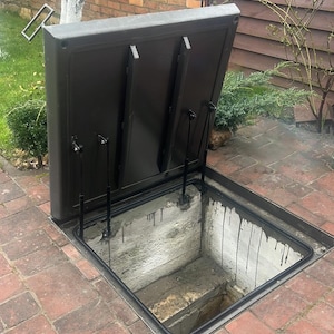Outdoor Hidden Trapdoor With Pave Stones Tray Custom Floor Hatch Door ...