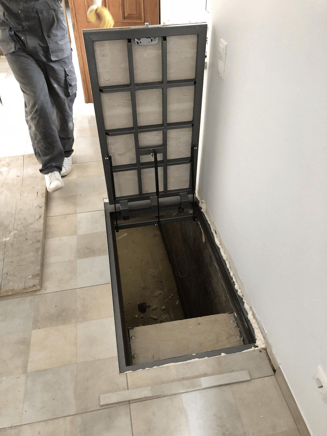 Custom Cellar Hatch Door Concealed Basement Access Panel Interior ...