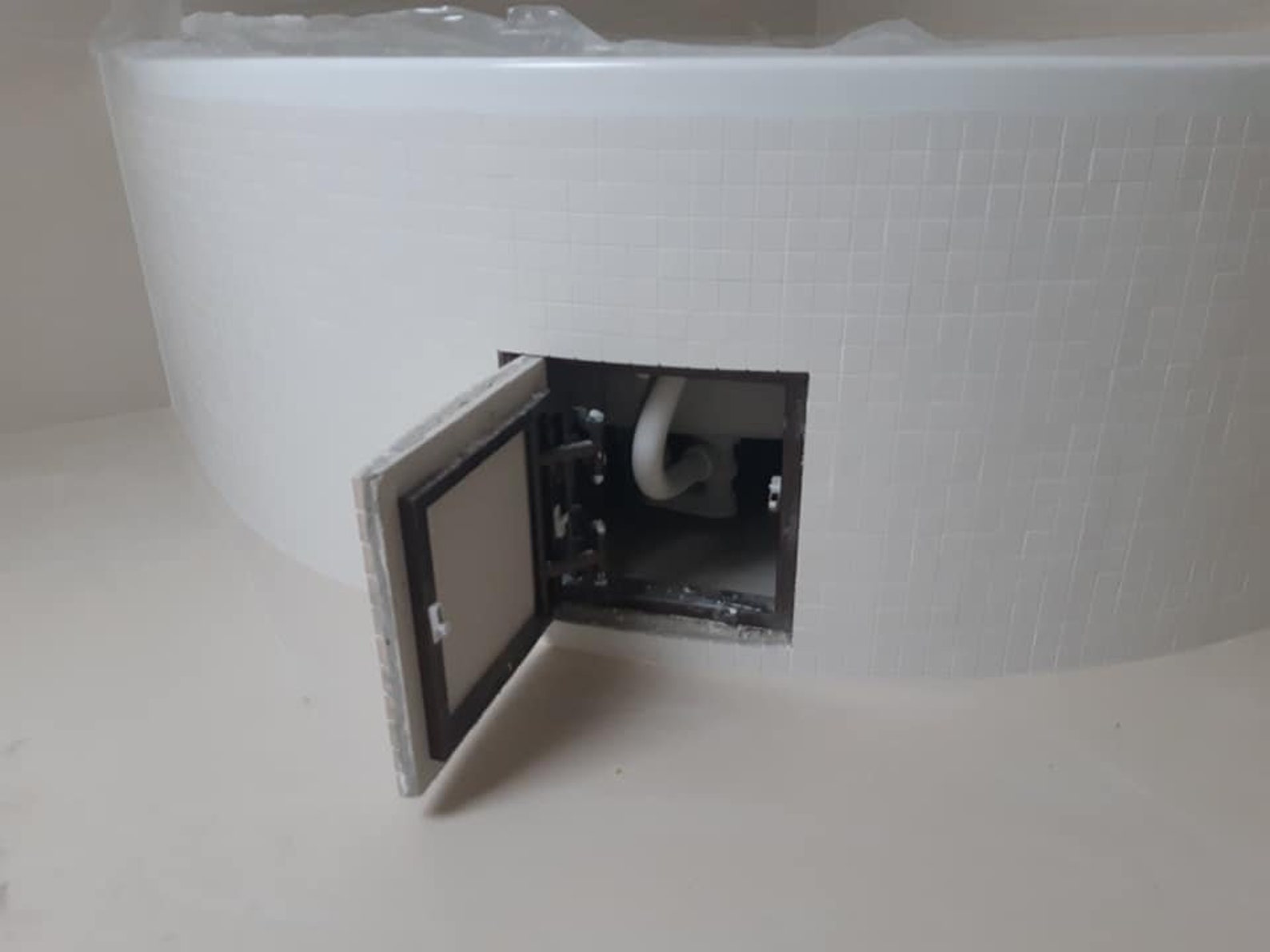 Bathtub Wall Access Panel Flush Mount Ceramic Tile Hatch Custom Utility ...