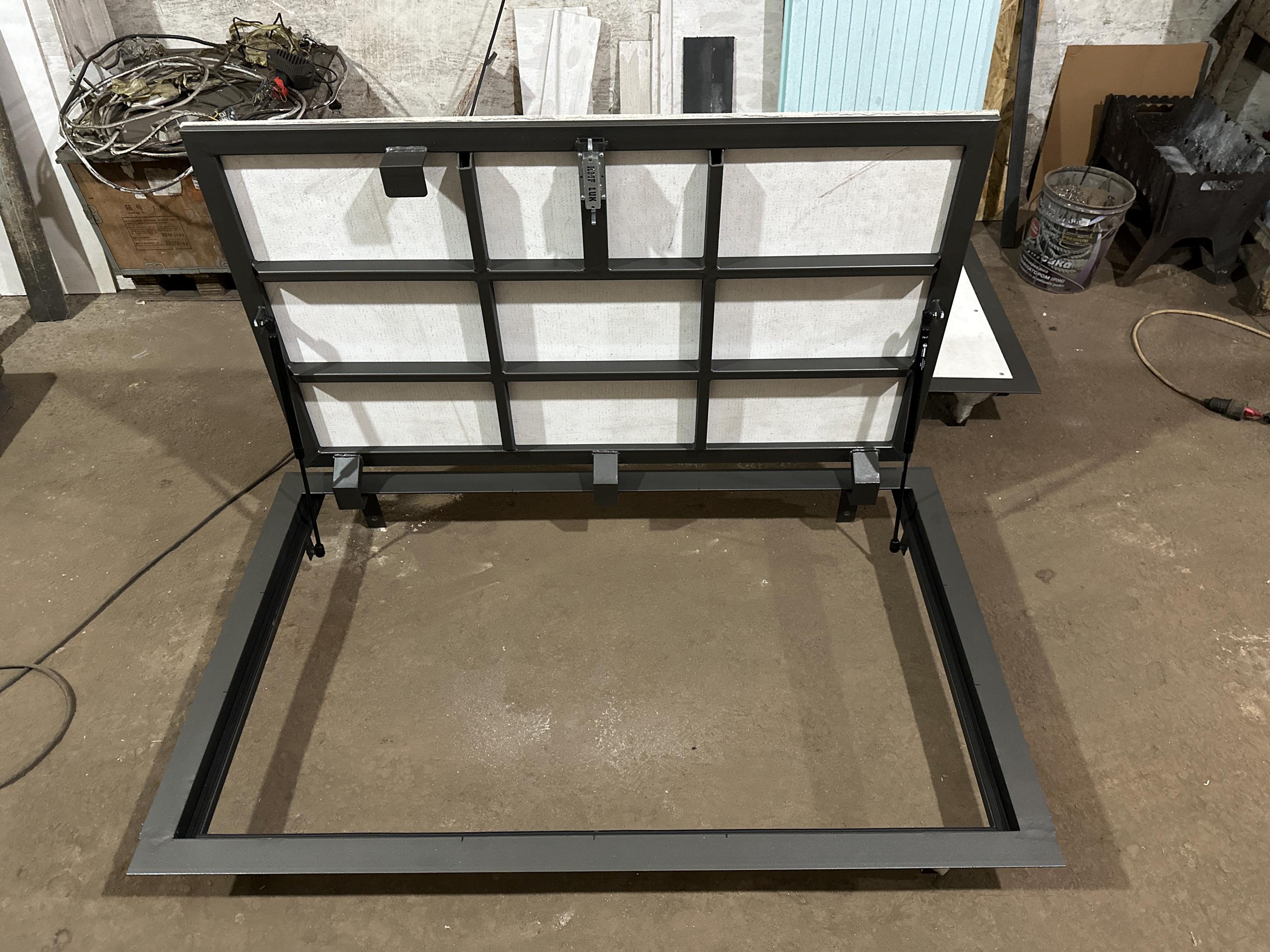 Steel Grate Hatch Door to Cellar Basement Technical Floor Access Panel ...