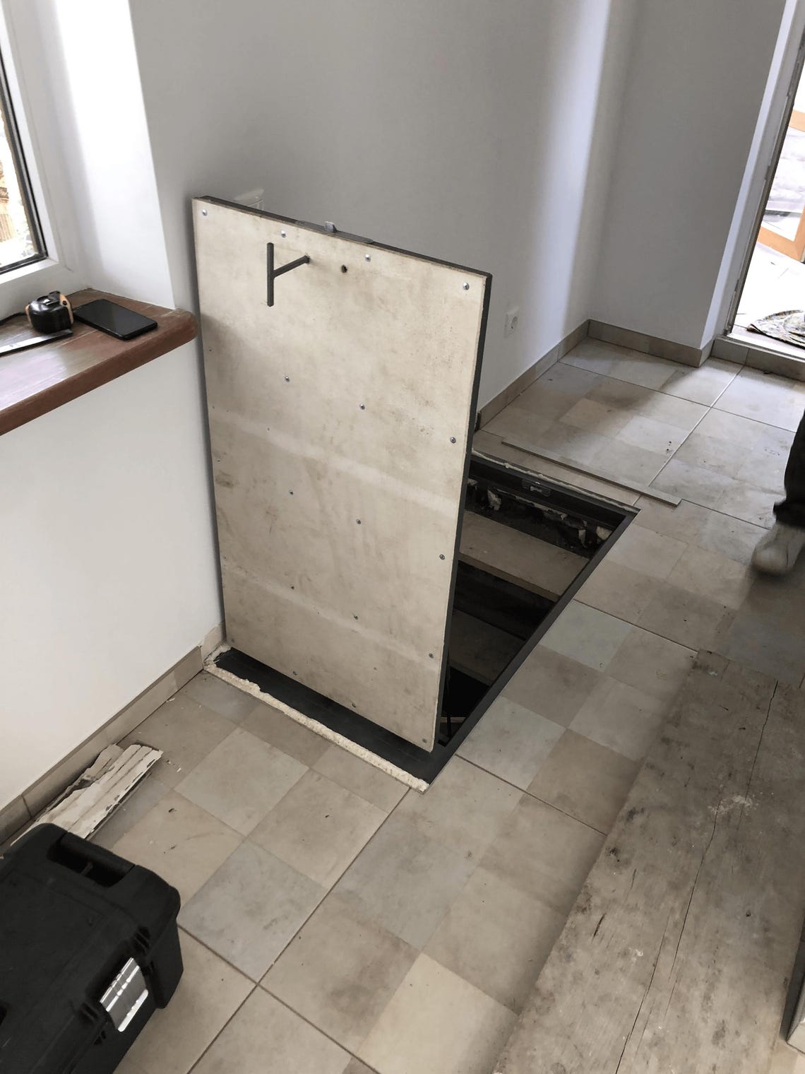 Custom Cellar Hatch Door Concealed Basement Access Panel Interior ...