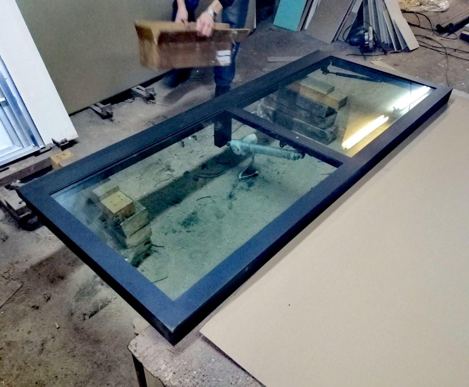 Glass Access Panel Custom Floor Hatch Door Basement or Cellar Entryway ...
