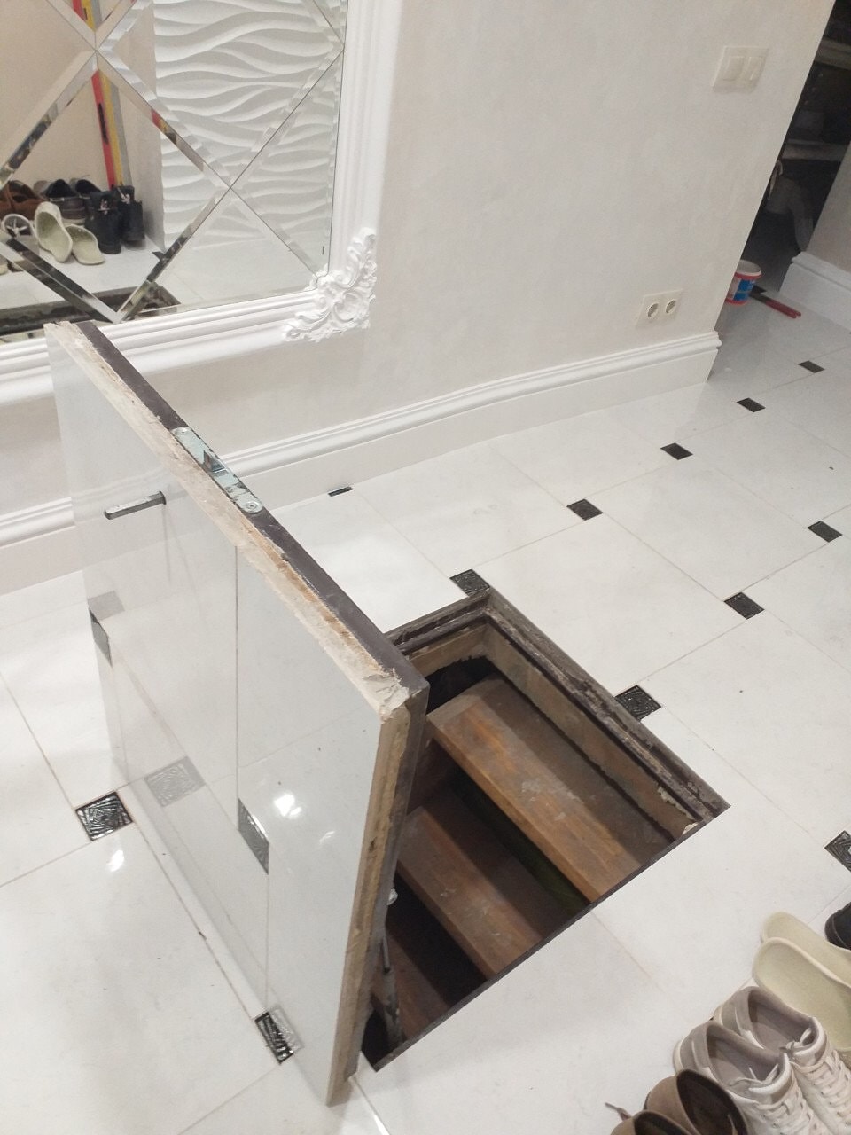 Cellar Hatch Door With Gas Struts Invisible Floor Trapdoor Hidden ...