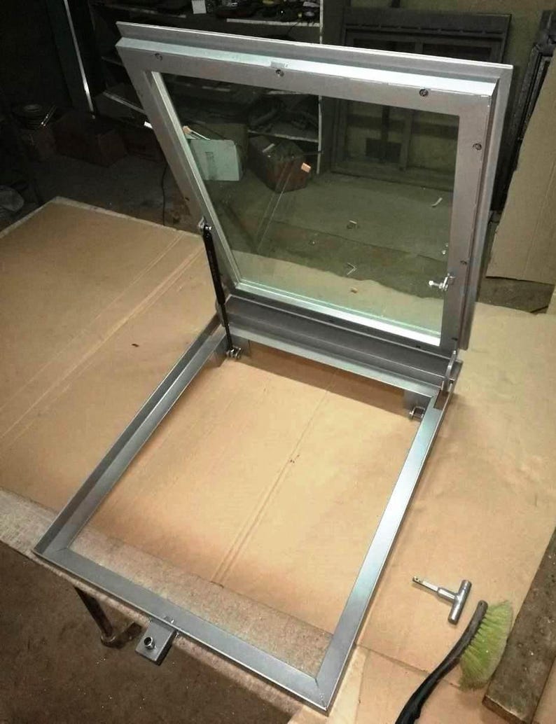 Glass Hatch Door Custom Trapdoor for Basement or Cellar Utility Floor ...