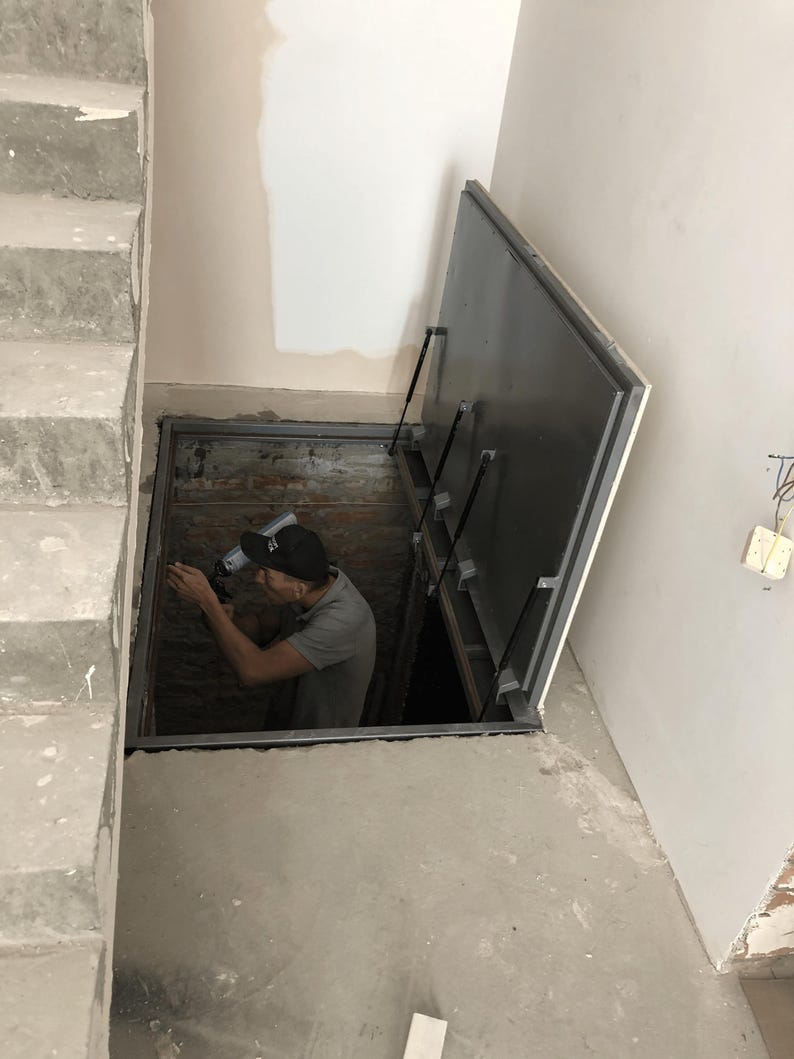 Insulated Floor Hatch Door to Wine Cellar Basement Crawl Space Custom ...