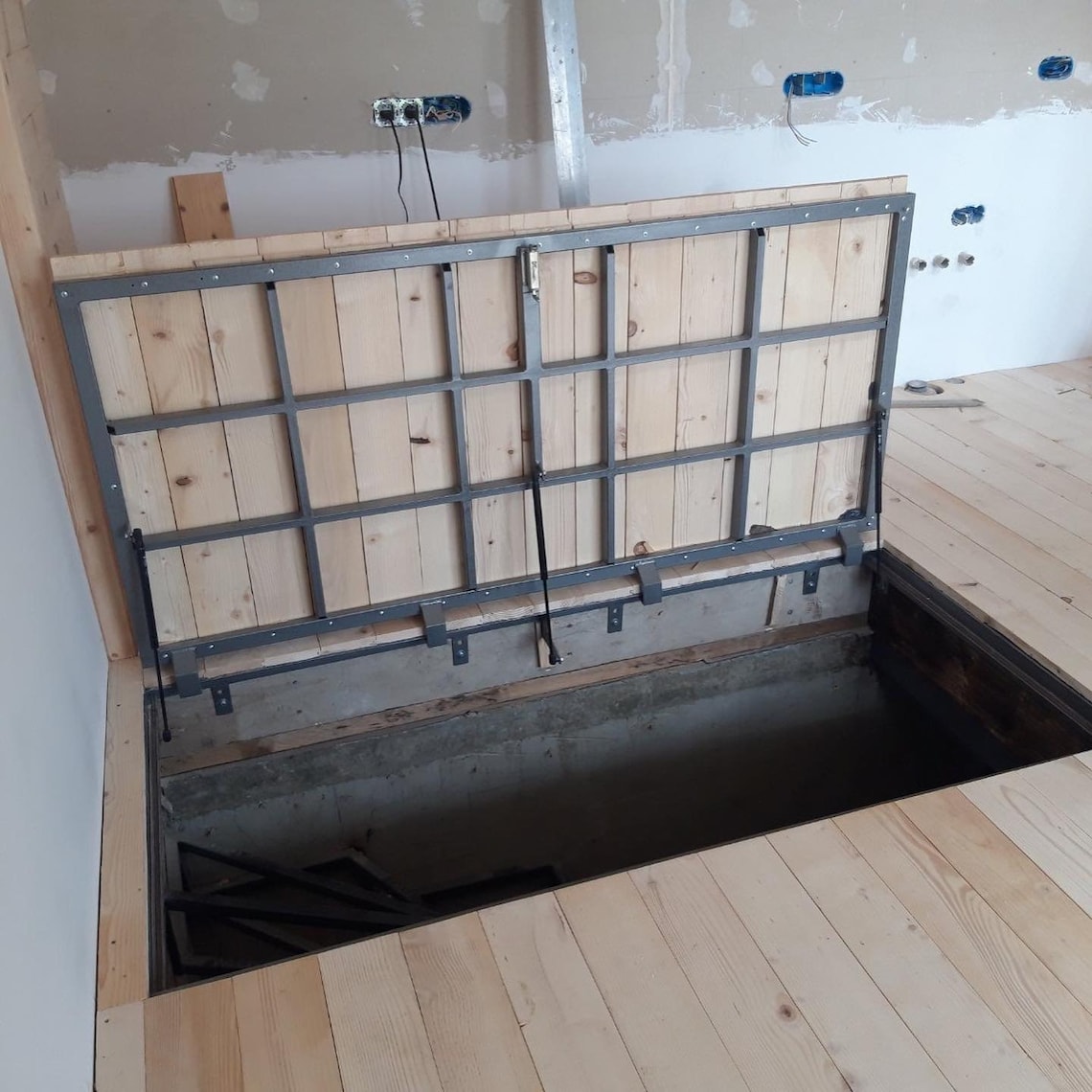 Hidden Hatchway System for Interior Cellar Basement Custom Floor Hatch ...