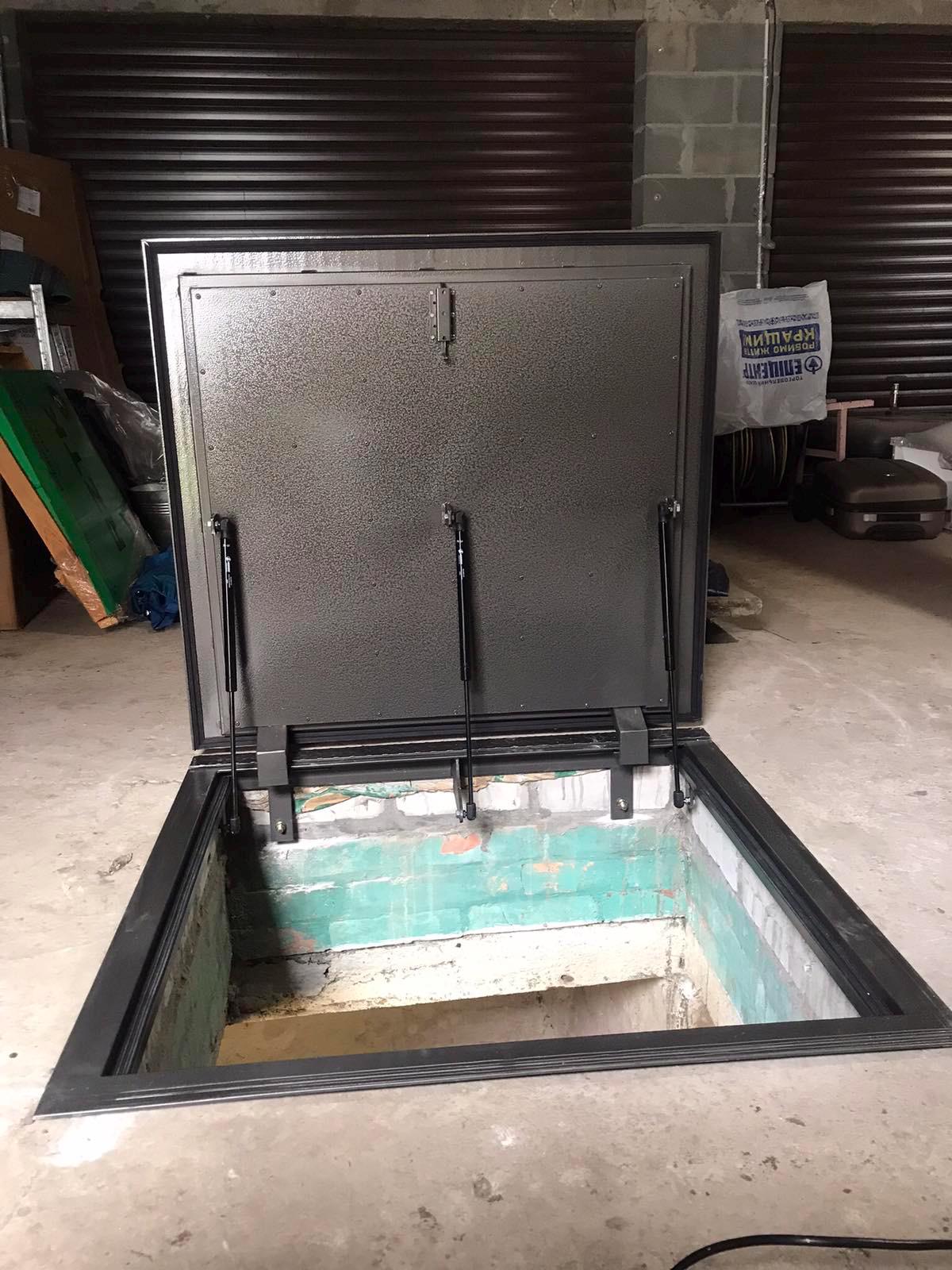 Insulated Waterproof Hatch Door Made of Checker Tread Steel Outdoor ...