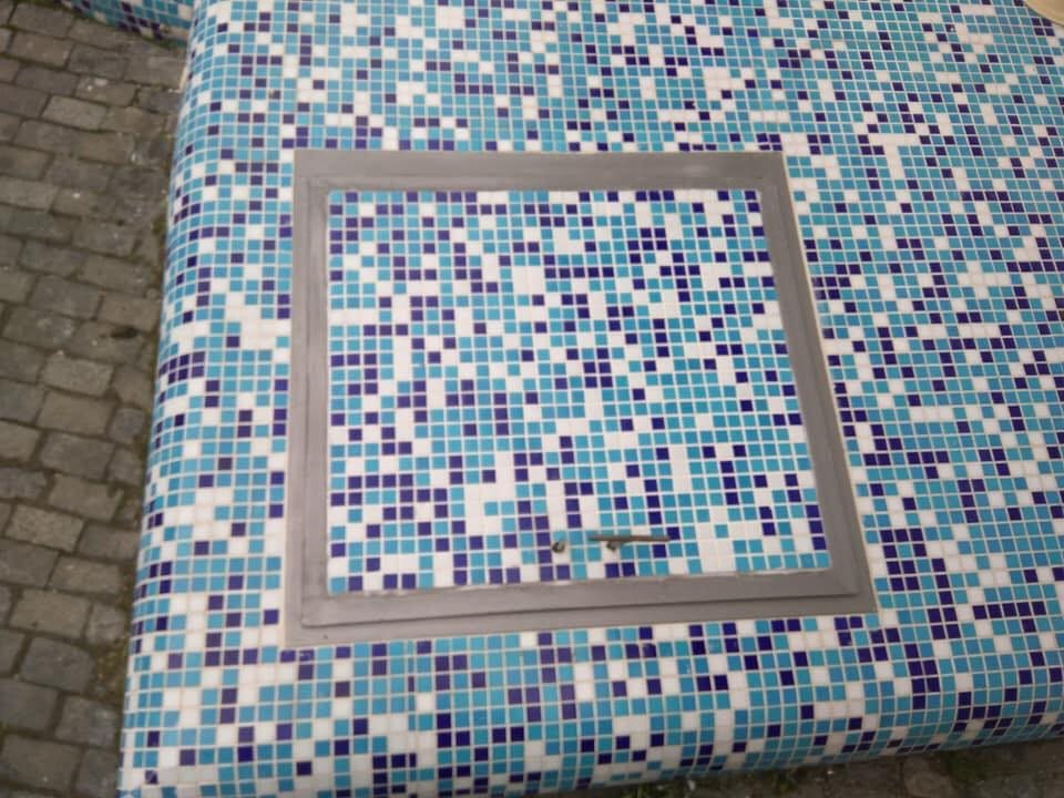 Swimming Pool Access Hatch in Ceramic Tile Floor Insulated Trap Door ...