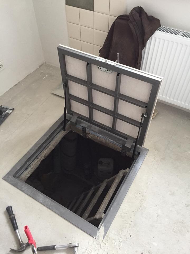 Indoor Access Hatch to Underground Vault Cellar and Basement Access ...