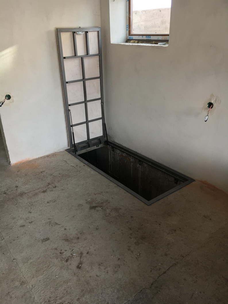 Custom Cellar Hatch Door Concealed Basement Access Panel Interior ...