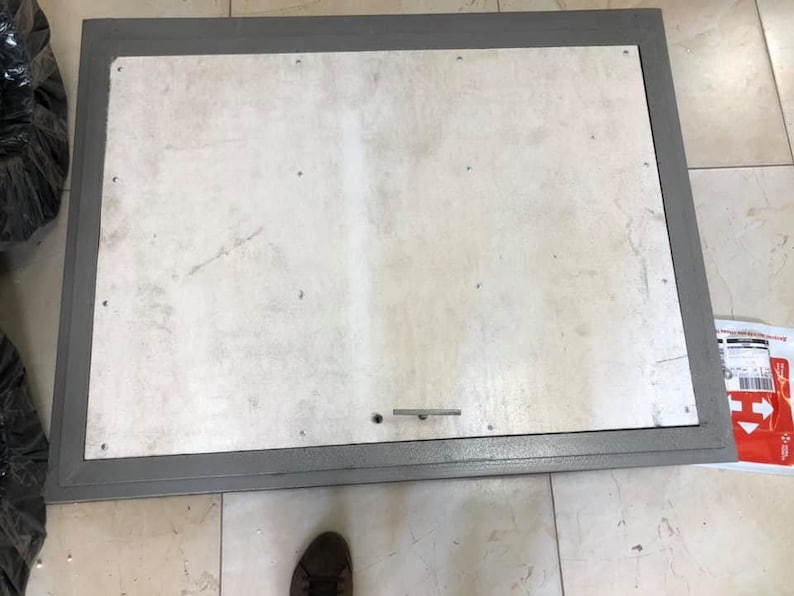 Swimming Pool Access Hatch in Ceramic Tile Floor Insulated Trap Door ...