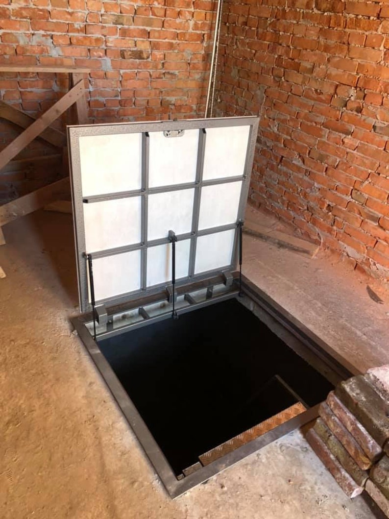 Custom Hatchway to Cellar and Basement Floor Hatch Door Sewer Access ...