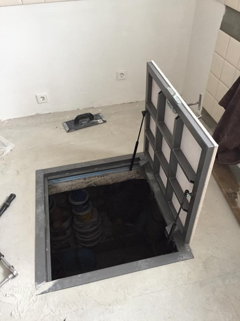 Interior Trapdoor for Wooden and Concrete Floor Cellar Basement Access ...