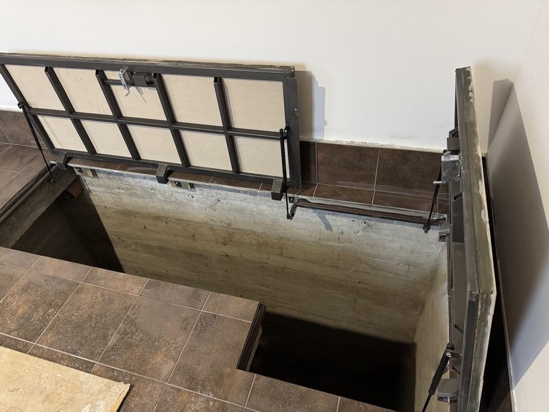 Corner Floor Hatch Door to Cellar Basement Custom L-shaped Trapdoor ...