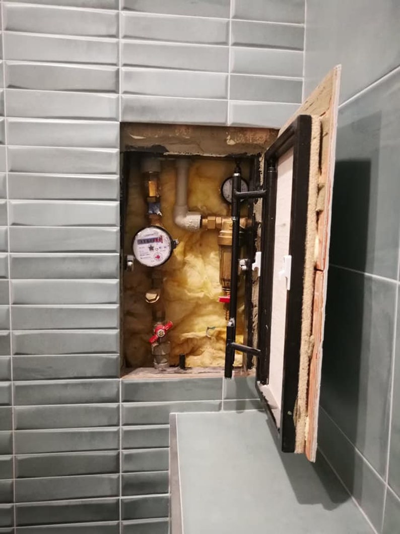Bathroom Ceramic Wall Hatch Door Plumbing and Electric Box Cover ...