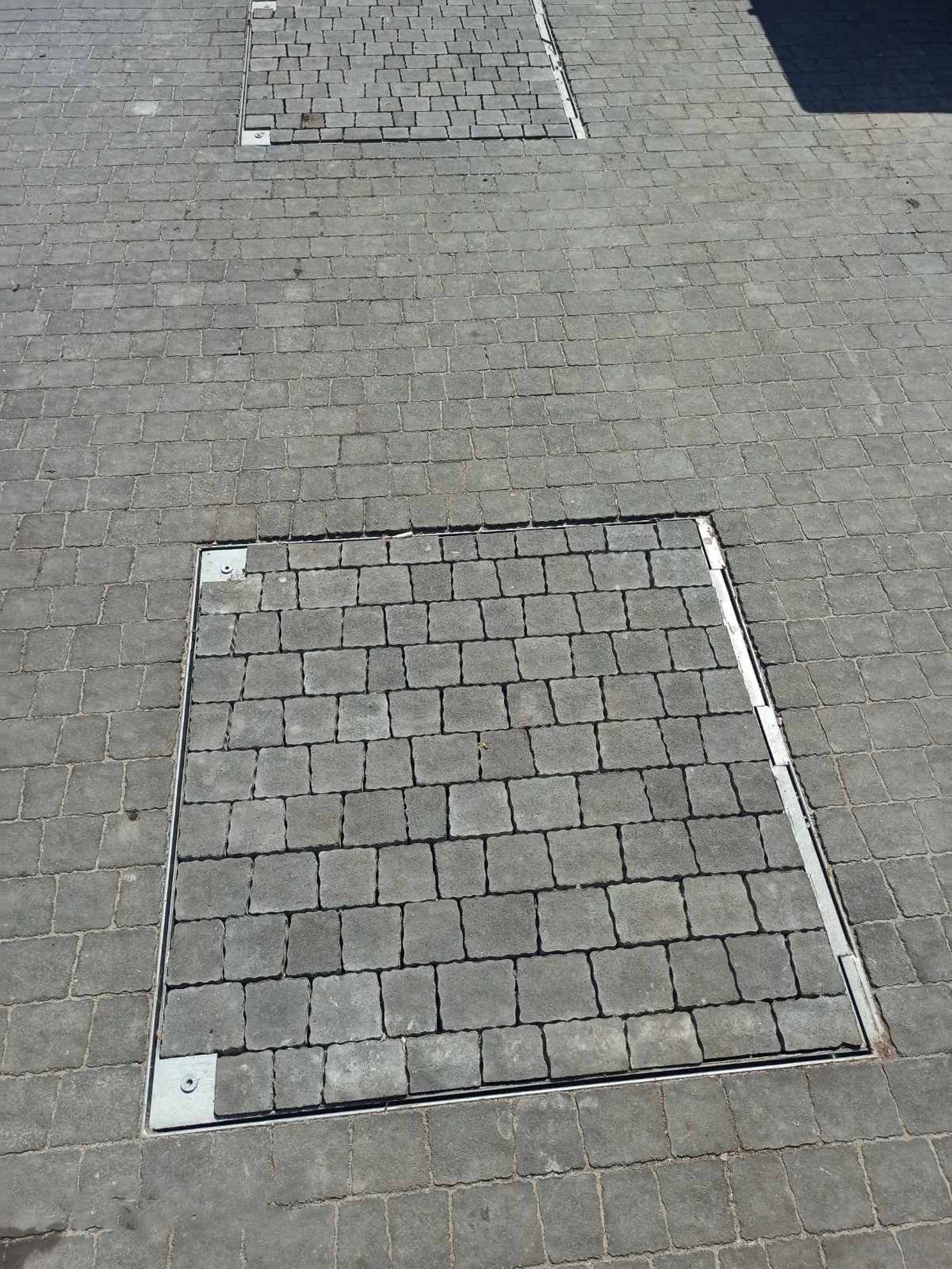 Invisible Access Hatch Decorated as Pavers Custom Hatch Door for Cellar ...