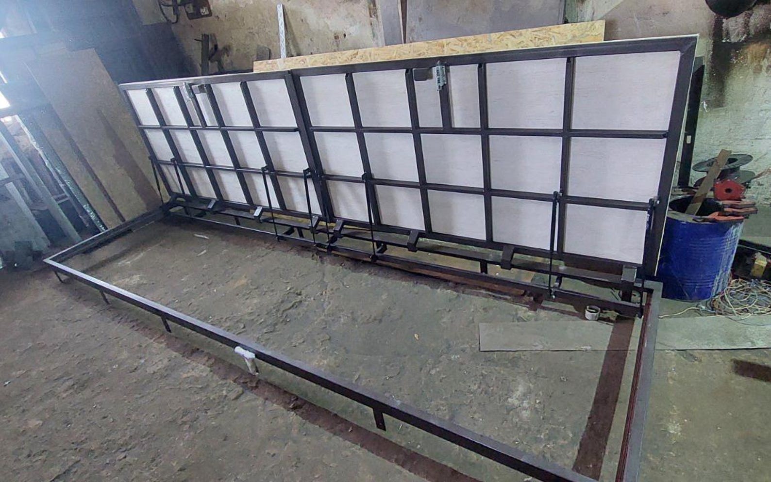 Steel Grate Hatch Door to Cellar Basement Technical Floor Access Panel ...