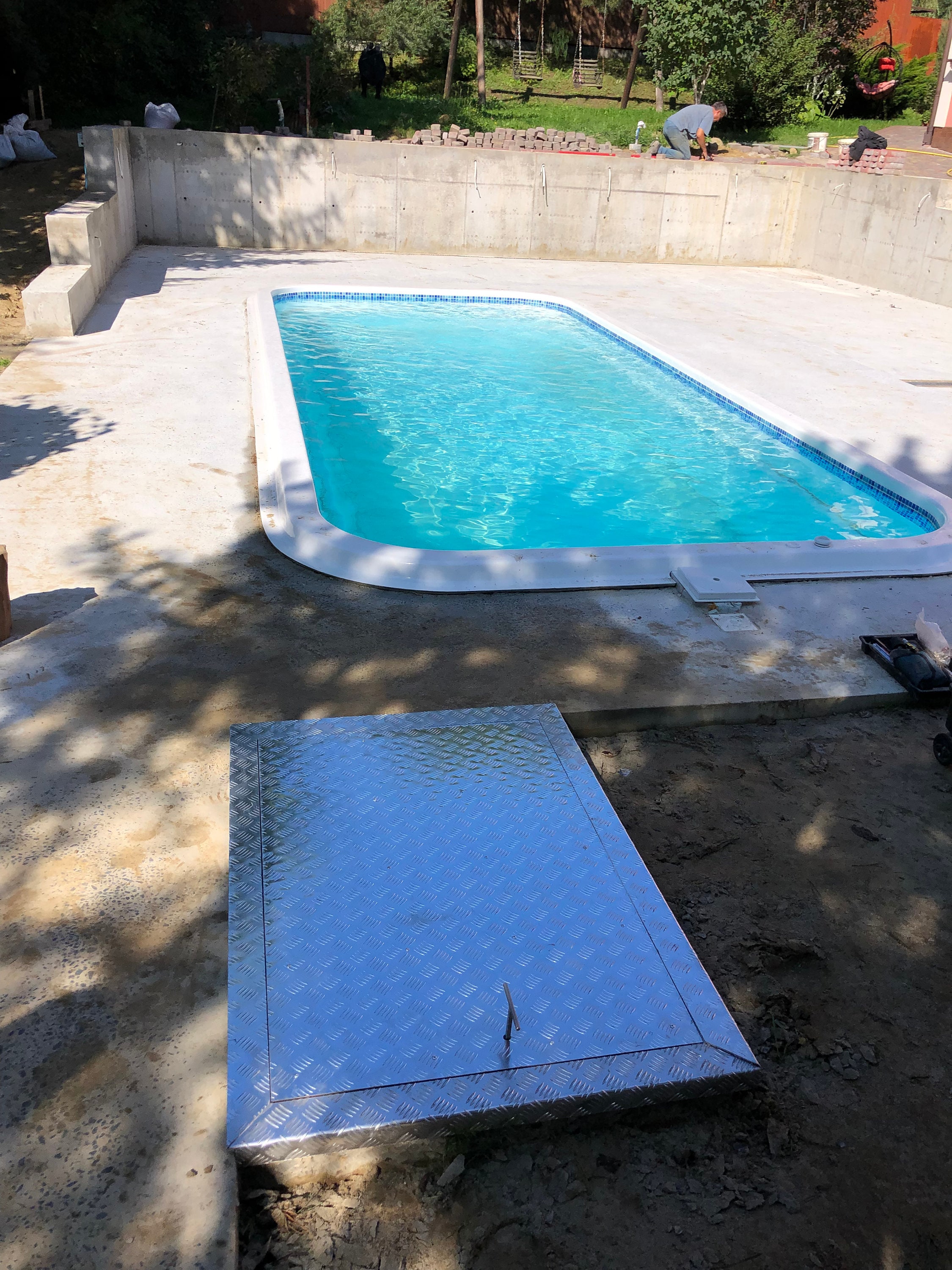 Swimming Pool Utility Hatch to Sewer or Plumbing Hatchway Custom Floor ...