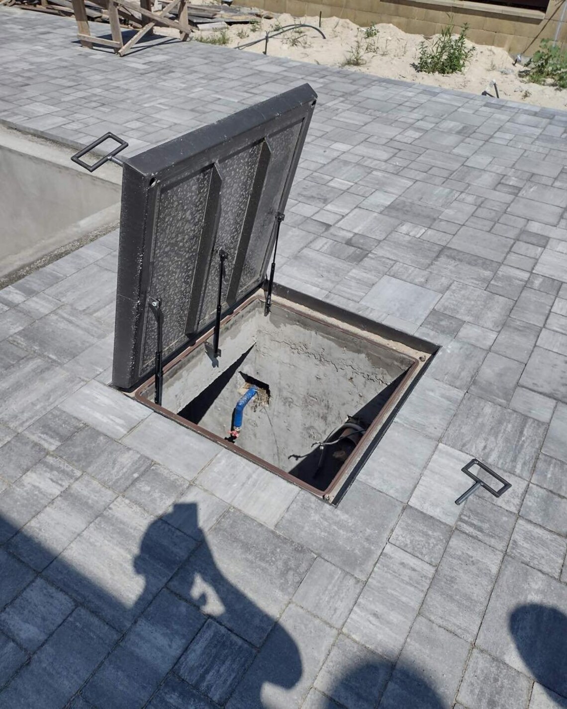 Outdoor Pave Stones Hatch Door to Cellar or Basement Maintenance ...