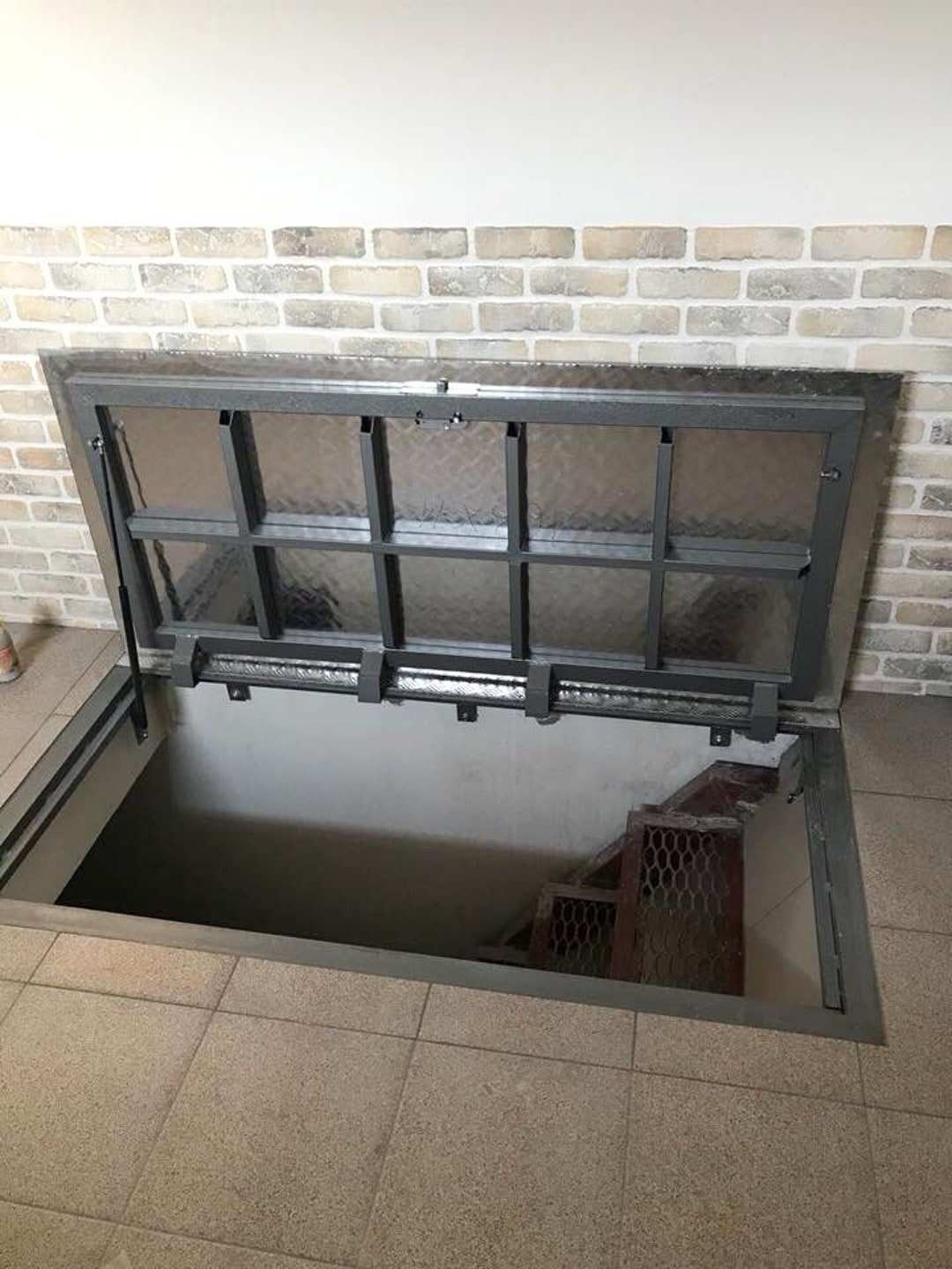 Stainless Hatch Door Made of Checkered Steel Basement and Cellar Access ...