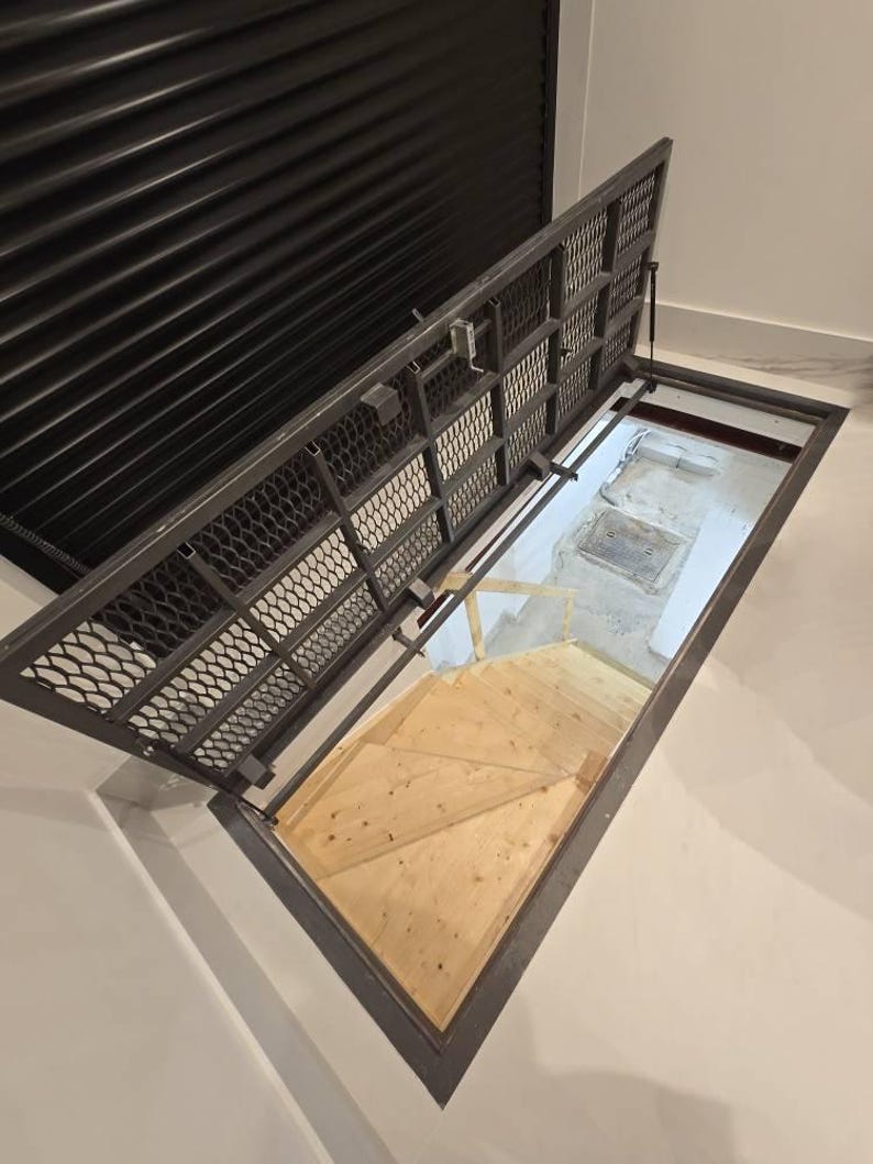 Custom Mesh Grate Cover Utility Hatch Door Cellar or Basement Trapdoor ...