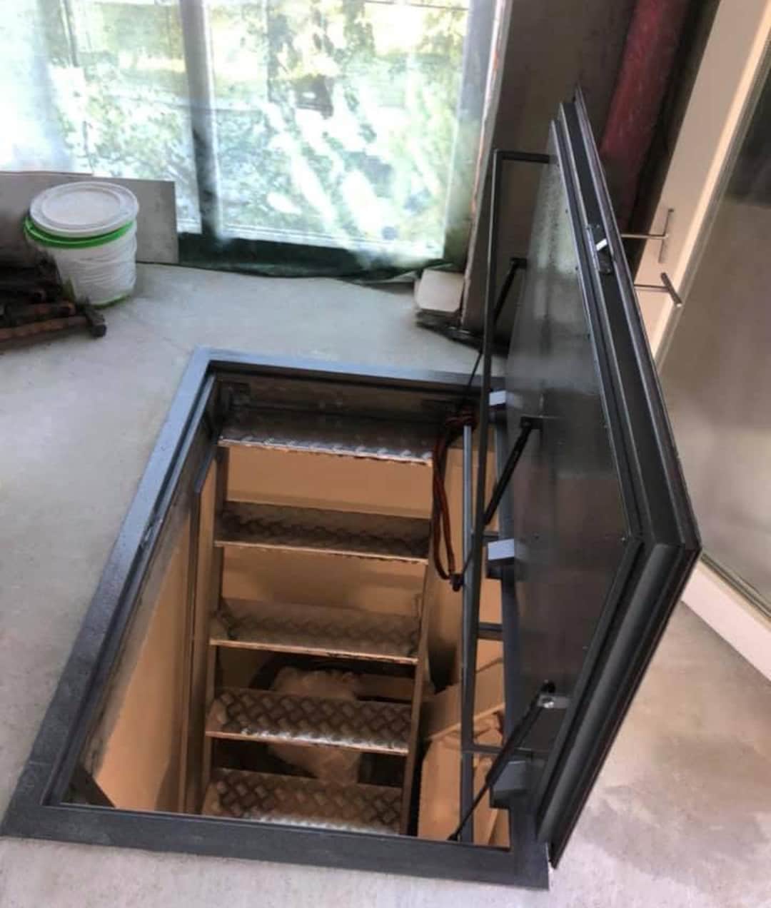 Hidden Cellar Hatch Door Basement Access Panel Insulated Metal Trapdoor ...