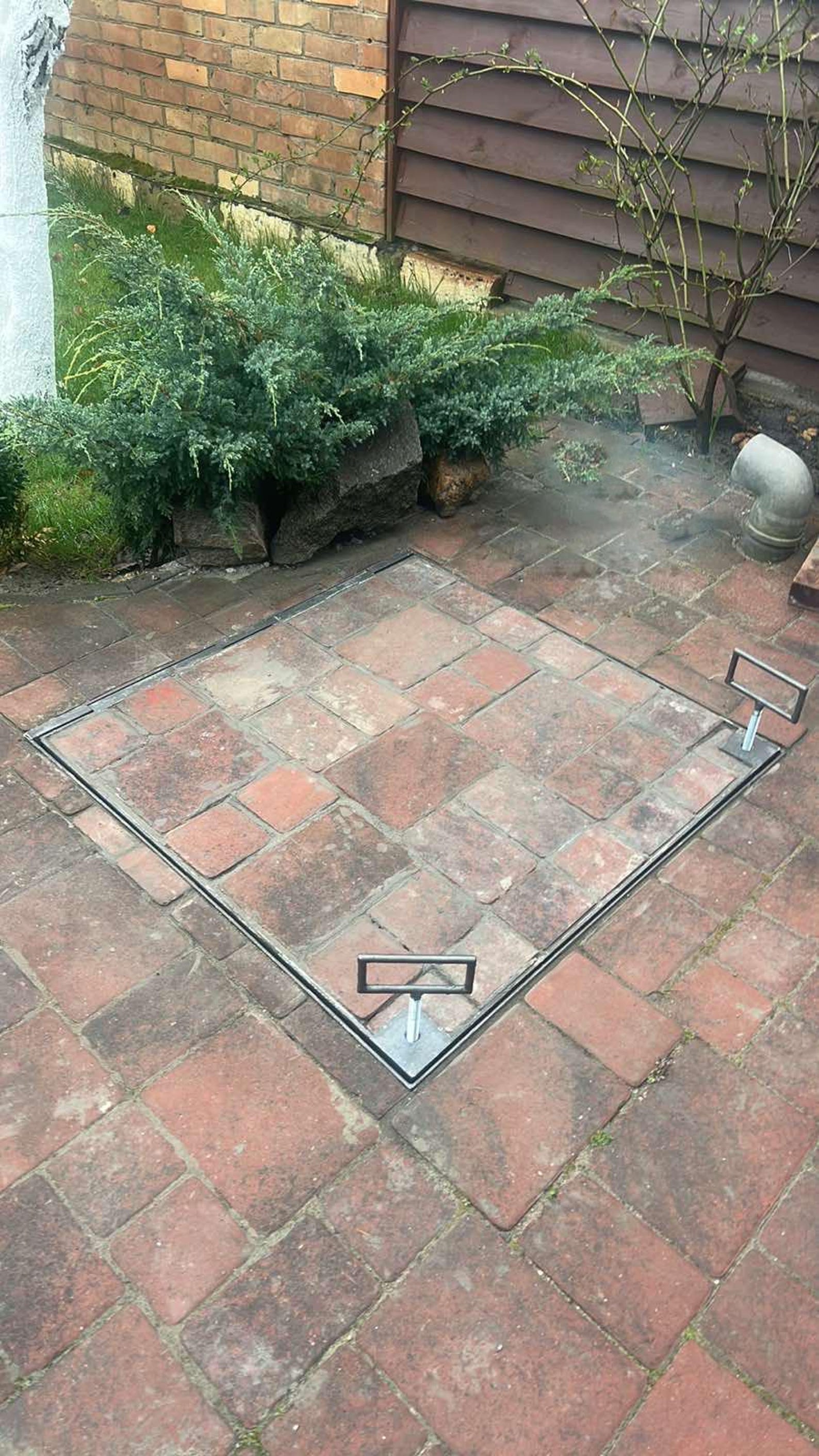 Outdoor Hidden Trapdoor With Pave Stones Tray Custom Floor Hatch Door ...
