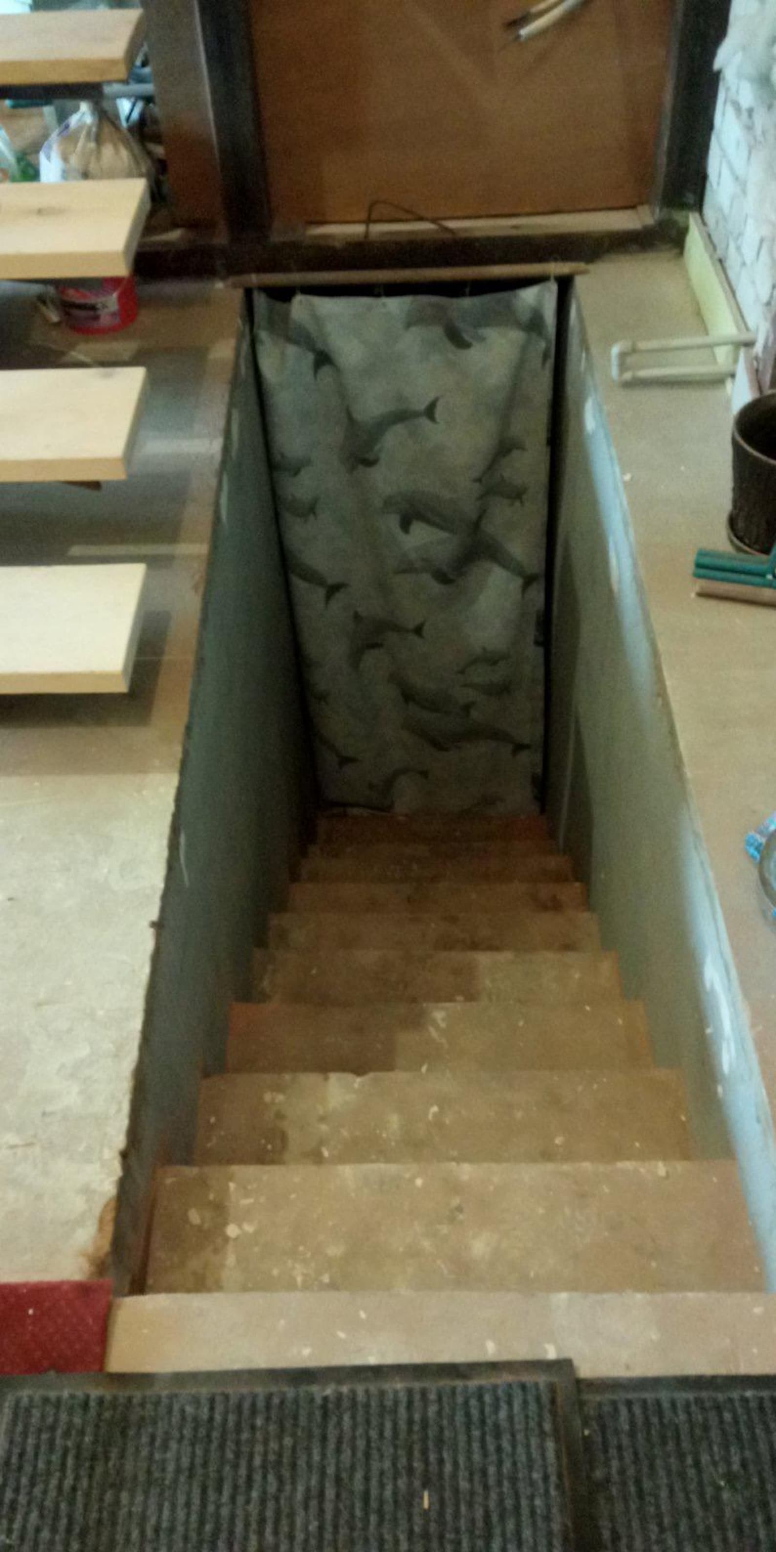 Long Two-door Hatch to Cellar and Basement Garage Pit Hole Hatchway ...